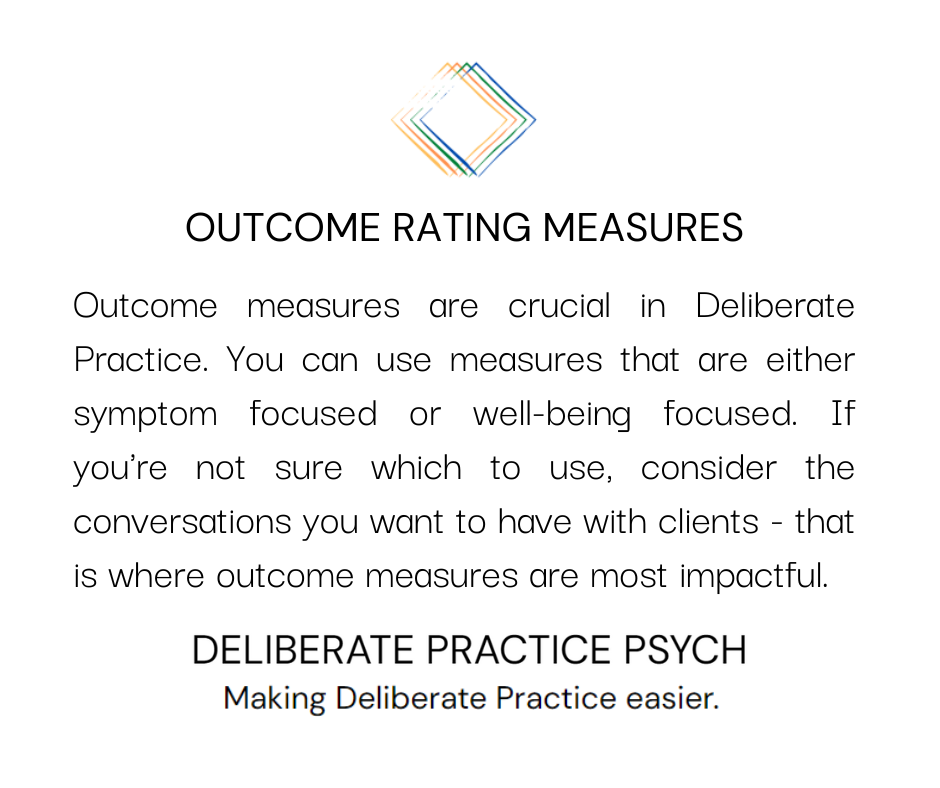 Outcome rating measures – Deliberate Practice Psych