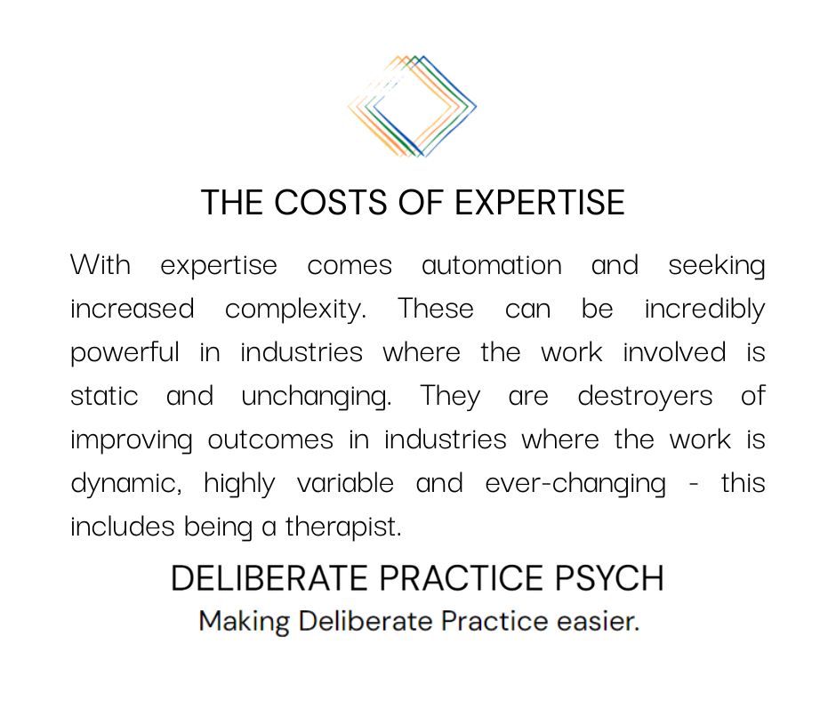 The costs of expertise – Deliberate Practice Psych